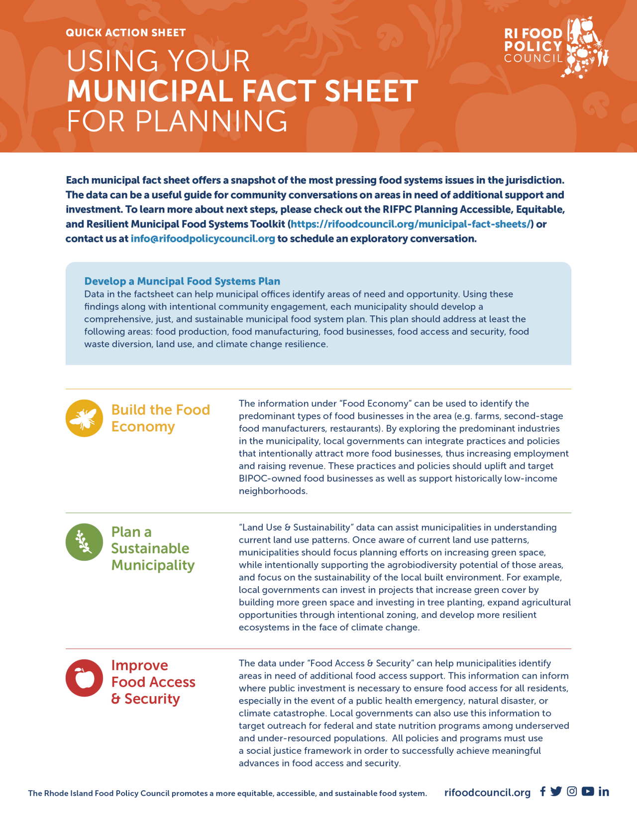 Municipal Fact Sheets - Rhode Island Food Policy Council